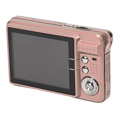 Compact Camera, 48MP Digital Camera 4K Built in Fill Light Anti Shake Rechargeable for Shooting (Pink)