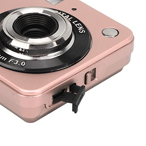 Compact Camera, 48MP Digital Camera 4K Built in Fill Light Anti Shake Rechargeable for Shooting (Pink)