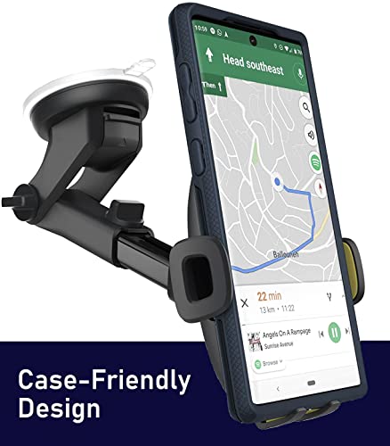 Encased XL Phone Holder for Google Pixel 6, 6 Pro Car Mount - Dash/Windshield Mounting with Large Case-Friendly Phone Grips (Ultra-Secure Suction Base)