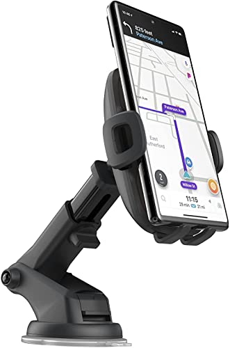 Encased XL Phone Holder for Google Pixel 6, 6 Pro Car Mount - Dash/Windshield Mounting with Large Case-Friendly Phone Grips (Ultra-Secure Suction Base)