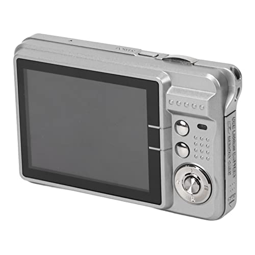 Compact Camera, 48MP Digital Camera 4K Built in Fill Light Anti Shake Rechargeable for Shooting (Silver)