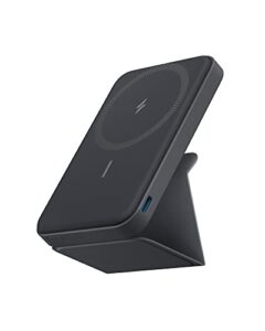 anker 622 magnetic battery (maggo) upgraded version, 5,000mah foldable magnetic wireless portable charger and usb-c (on the side), only for iphone 14/13/12 series (interstellar gray)