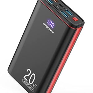 Ayeway Battery Pack USB C Portable Charger PD 20W Fast Charging 26800mAh Power Bank with Type C Output,External Battery Phone Charger for iPhone 13,14,MacBook,Samsung Galaxy,Camping Lantern,USB Fan.