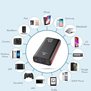 Ayeway Battery Pack USB C Portable Charger PD 20W Fast Charging 26800mAh Power Bank with Type C Output,External Battery Phone Charger for iPhone 13,14,MacBook,Samsung Galaxy,Camping Lantern,USB Fan.