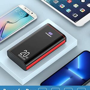 Ayeway Battery Pack USB C Portable Charger PD 20W Fast Charging 26800mAh Power Bank with Type C Output,External Battery Phone Charger for iPhone 13,14,MacBook,Samsung Galaxy,Camping Lantern,USB Fan.