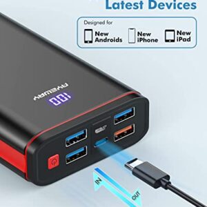 Ayeway Battery Pack USB C Portable Charger PD 20W Fast Charging 26800mAh Power Bank with Type C Output,External Battery Phone Charger for iPhone 13,14,MacBook,Samsung Galaxy,Camping Lantern,USB Fan.