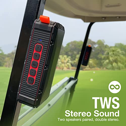 Pro Portable Magnetic Bluetooth Golf Speaker Wireless Waterproof IPX6/Shockproof 3rd Generation Magnetic Golf Speakers for Golf Cart 20Hour Playtime Golf Accessories Golf Gifts(TWS & SD Card function)