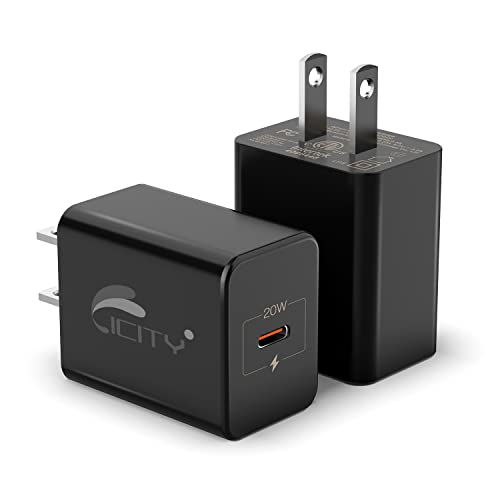 USB C Wall Charger(2 Pack) - 20W USB C Charger PD Fast Charger Block Compatible with iPhone 13