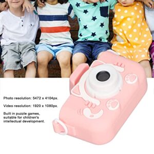 Liccx Kids Camera, Portable Kids Video Camera with Protective Cover and Lanyard, 1080P HD Digital Camera for Kids Age 3 4 5 6 7 8 9 10 11 12 Years Old(Pink, with 32GB Memory Card)