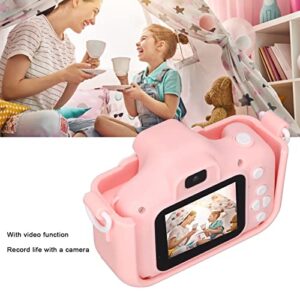 Liccx Kids Camera, Portable Kids Video Camera with Protective Cover and Lanyard, 1080P HD Digital Camera for Kids Age 3 4 5 6 7 8 9 10 11 12 Years Old(Pink, with 32GB Memory Card)