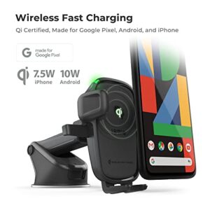 iOttie Car Charger Easy One Touch Wireless 2 Qi Charging Dashboard Phone Mount for iPhone, Samsung Galaxy, Huawei, LG, Smartphones