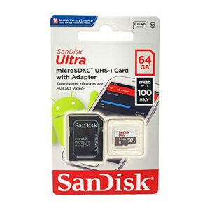 professional ultra sandisk 64gb samsung galaxy s8 microsdxc card with custom hi-speed, lossless format! includes standard sd adapter. (uhs-1 class 10 certified 80mb/s)