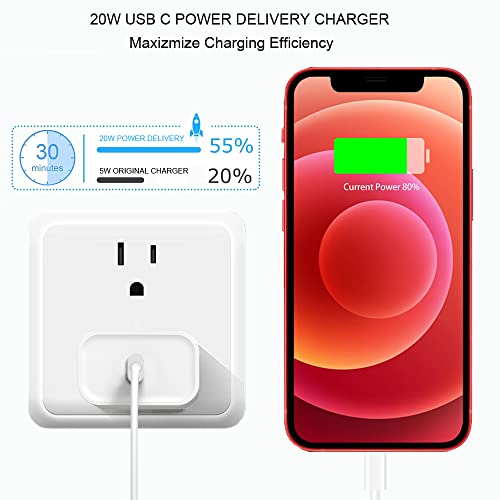 iPhone 14 13 Fast Charger, [Apple MFi Certified] USB C Wall Charger Fast Charging 20W PD Adapter with 6FT Type-C to Lightning Cable Compatible with iPhone 14 13 12 Pro Max Mini 11 Xs XR X 8 and More