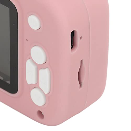 Shanrya Cartoon Child Camera, 200W Pixels Kids Camera One Key Video Recording Kids Gift for Kids(Pink)