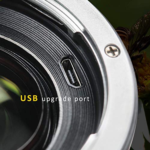 Lens Mount Adapter EF-EOS M2 Auto-Focus 0.71x Speed-Booster Control Ring for Canon EF Lens to Canon EOS-M (EF-M Mount) Mirrorless Cameras M M2 M3 M5 M6 M10 M50 M100