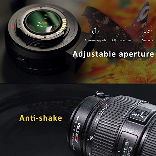 Lens Mount Adapter EF-EOS M2 Auto-Focus 0.71x Speed-Booster Control Ring for Canon EF Lens to Canon EOS-M (EF-M Mount) Mirrorless Cameras M M2 M3 M5 M6 M10 M50 M100