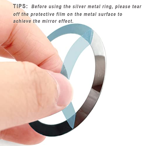 10 Pieces Magnetic Wireless Charger Universal Metal Rings with Sticker, 2 Colors Ultra Thin Metal Rings Compatible with MagSafe Wireless Charger Car Charger on Most Smartphone