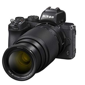 Nikon Z50 + Z DX 16-50mm + Z DX 50-250mm Mirrorless Camera Kit (209-point Hybrid AF, High Speed Image Processing, 4K UHD Movies, High Resolution LCD Monitor) VOA050K002