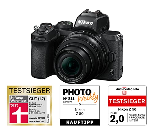 Nikon Z50 + Z DX 16-50mm + Z DX 50-250mm Mirrorless Camera Kit (209-point Hybrid AF, High Speed Image Processing, 4K UHD Movies, High Resolution LCD Monitor) VOA050K002