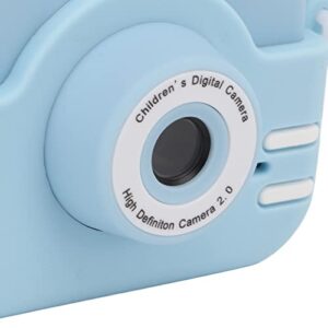 Kids Camera, Rounded Shape Anti Skid Food Grade ABS Children Digital Camera 16 Filters for Kids Game(Blue)