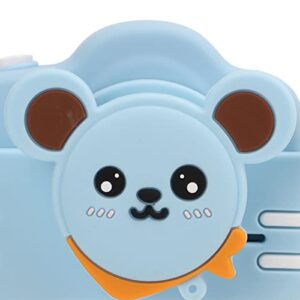 Kids Camera, Rounded Shape Anti Skid Food Grade ABS Children Digital Camera 16 Filters for Kids Game(Blue)