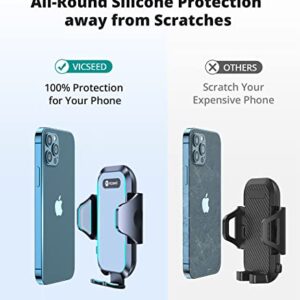 VICSEED 𝗠𝗶𝗹𝗶𝘁𝗮𝗿𝘆-𝗚𝗿𝗮𝗱𝗲 𝗦𝘁𝘂𝗿𝗱𝘆 Phone Mount for Car, 𝗨𝗽𝗴𝗿𝗮𝗱𝗲𝗱 𝗔𝗻𝘁𝗶 𝗦𝗵𝗮𝗸𝗲 CD Slot & Air Vent Thick Case Friendly Car Phone Holder Mount Fit for iPhone 14 13 All Phones