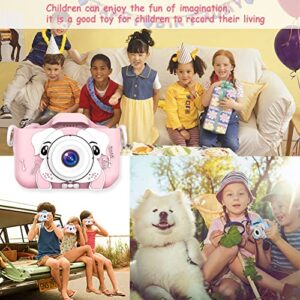 URMAGIC Kids Camera for Girls and Boys,2 Inch HD Screen 2000w Dual-Camera, Children Camera Digital Video,32GB SD Card Include, Kid Toys Gift for Christmas Birthday, for 3 - 12 Years Old Boys Girls