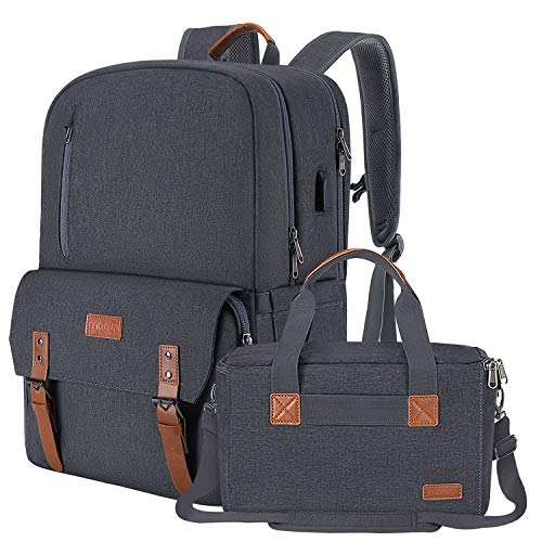 MOSISO Camera Backpack 17.3 inch, DSLR/SLR/Mirrorless Case with Laptop Compartment&Built-in Photography Insert Bag&USB-Charging Port&Rain Cover Compatible with Canon/Nikon/Sony/Laptop, Space Gray