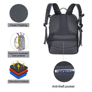 MOSISO Camera Backpack 17.3 inch, DSLR/SLR/Mirrorless Case with Laptop Compartment&Built-in Photography Insert Bag&USB-Charging Port&Rain Cover Compatible with Canon/Nikon/Sony/Laptop, Space Gray