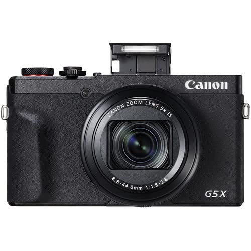 Canon PowerShot G5 X Mark II Digital Camera (3070C001) + 2 x 64GB Memory Card + 3 x NB13L Battery + Corel Photo Software + Charger + Card Reader + LED Light + Bag + More (Renewed)