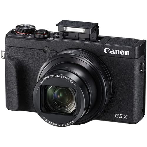 Canon PowerShot G5 X Mark II Digital Camera (3070C001) + 2 x 64GB Memory Card + 3 x NB13L Battery + Corel Photo Software + Charger + Card Reader + LED Light + Bag + More (Renewed)