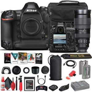 nikon d6 dslr camera (body only) (1624) + nikon 200-500mm lens + 120gb xqd card + en-el18c battery + case + corel software + hdmi cable + cleaning set + tripod + more (international model) (renewed)