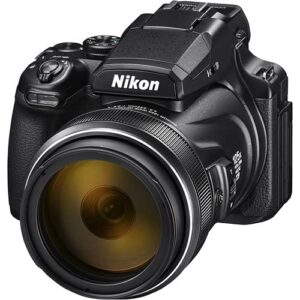 Nikon Intl. COOLPIX P1000 Digital Camera MFR 26522 Video Making Bundle + 128GB High Speed V30 Memory + LED Light, Shotgun Mic, Video U-Bracket + Bag, HD Filters and More (Renewed)