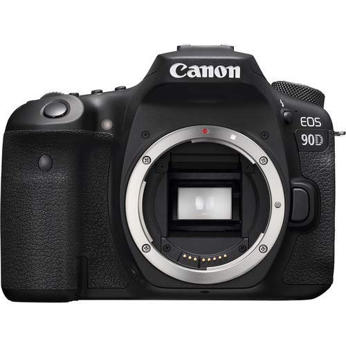 Canon EOS 90D Wi-Fi 4K UHD Digital SLR Camera Body Kit with Power Battery Grip & 64GB Memory Card (Renewed)