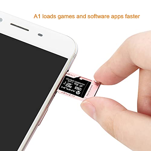 Amplim Micro SD Card, 128GB MicroSD Memory Plus Adapter, MicroSDXC SDXC U3 Class 10 V30 UHS-I TF Extreme High Speed Nintendo-Switch, Go Pro Hero, Surface, Phone Galaxy, Camera Security Cam, Tablet