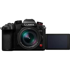 Panasonic Lumix GH6 Mirrorless Camera with 12-60mm f/2.8-4 Lens (DC-GH6LK) + Sony 64GB Tough SD Card + Filter Kit + Wide Angle Lens + Telephoto Lens + Lens Hood + Card Reader + More (Renewed)