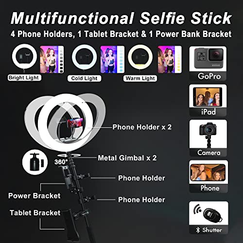 OLYLO 360 Photo Booth Machine 80cm with Software for Parties with Ring Light,Trolley,Free Logo Customization,3-4 People Stand on APP Remote Control Automatic Slow Motion 360 Spin Camera Video Booth