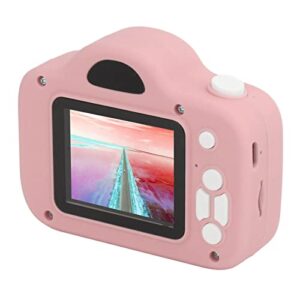 01 02 015 cartoon mini camera, kids gift 15 filters 16 borders kids camera one key video recording support mp3 200w pixels for kids(pink)