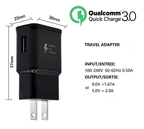 Samsung Charger Fast Charging with USB Type C Cable for Samsung Galaxy S9/S9 Plus/S8/S8 Plus/S10/S10e/S10 Plus/Note 8/Note 9/Note 10/Note 20/A13/A03s/A20/A30/A31/A32/A50/A51/A52/A53/S20/S21/S22 Ultra