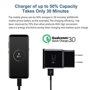 Samsung Charger Fast Charging with USB Type C Cable for Samsung Galaxy S9/S9 Plus/S8/S8 Plus/S10/S10e/S10 Plus/Note 8/Note 9/Note 10/Note 20/A13/A03s/A20/A30/A31/A32/A50/A51/A52/A53/S20/S21/S22 Ultra