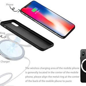 WYNK Magnetic Wireless Charger Metal Rings with 3M Sticker 4 PCS Compatible for Magsafe Charger,Compatible with iPhone 12/13 Mini/Pro/Pro Max and Samsung Galaxy(2 Black + 2 Silver)