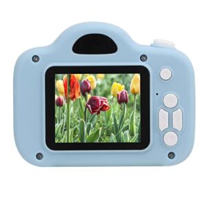 01 02 015 cartoon mini camera, kids gift 15 filters 16 borders kids camera one key video recording support mp3 200w pixels for kids(sky blue)