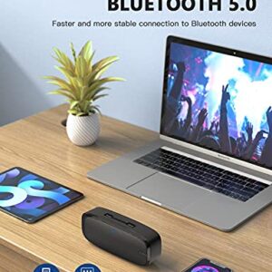 LENRUE Bluetooth Speaker, Wireless Portable Speaker with Loud Stereo Sound, Rich Bass, 12-Hour Playtime, Built-in Mic. Perfect for iPhone, Samsung and More