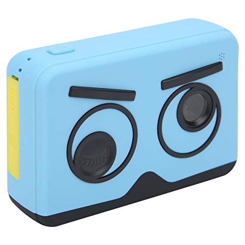 Tgoon Children Video Camera, IPS Screen 2.0in Cute Look Children Camera Anti‑Drop with Large Capacity Battery for Home(Blue)