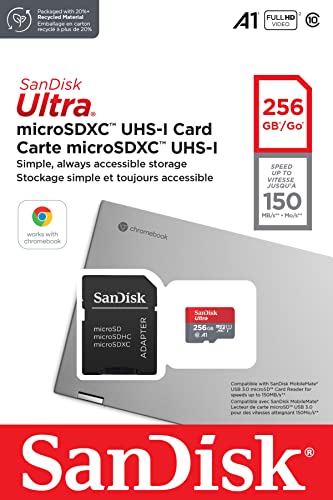 SanDisk 256GB Ultra microSDXC UHS-I Card for Chromebooks - Certified Works with Chromebooks - SDSQUAC-256G-GN6FA