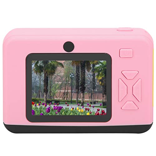 Okuyonic Children Camera, 20MP HD Children Video Camera Anti‑Drop Cute Look IPS Screen for Home(Pink)