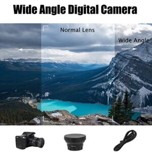 Digital Camera 18X Zoom HD SLR Camera with 3.0 in LCD Screen CMOS 5MP, Up to 24MP for Kids (Without Angle Lens)