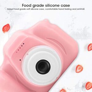 Portable Mini Camera with 2.0in TFT Color Screen Cute and Generous Rechargeable Digital Instant Camera Support Take Pictures, Video, Save Photos and Make Design Photos(Pink)