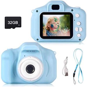 lkyboa kids camera children digital cameras for boys girls birthday toy gifts, hd 1080p 4-12 year old rechargeable digital video camera toy birthday gift