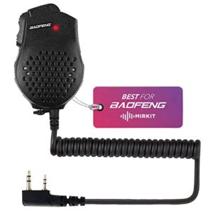 original baofeng mic for uv-82 speaker mic compatible with baofeng radios: uv-82hp, uv-82l, uv-5r series and all ham radio dual ptt design with k2 plug